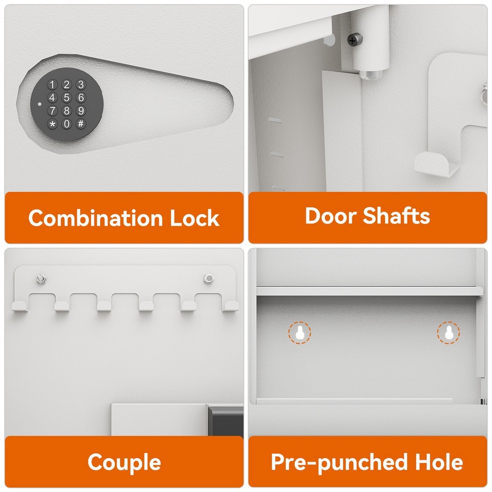 Digital Keypad Wall Hidden Safe Flat Box Fireproof Wall Mount/Embedded ...