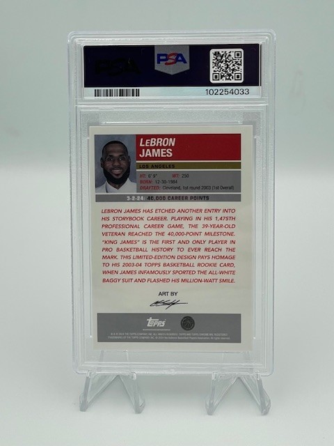 2023-24 Topps Chrome LEBRON JAMES Time Machine SSP GOLD 30/50 PSA 9 | eBay