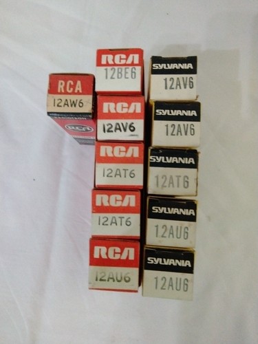 12AU6, 12BE6, 12AV6, 12AT6, 12AW6 TUBES RCA RADIO VACUUM TUBES New Old ...