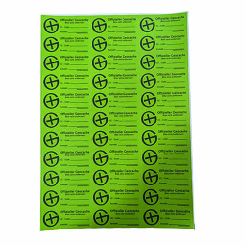 33 X Boîtes Autocollant Geocahing English Sticker Stashnote preform ...