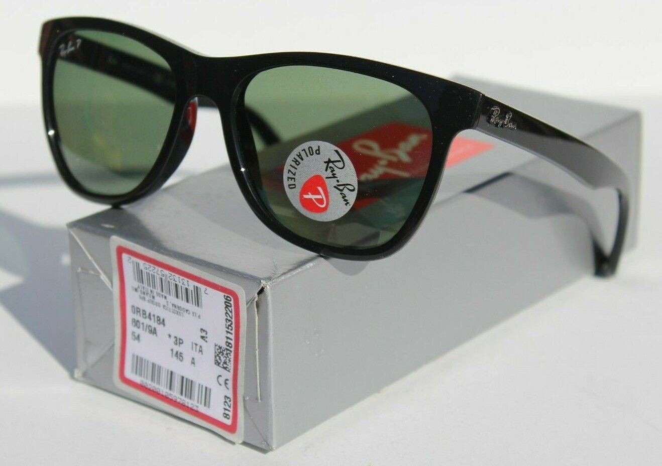 Ray-Ban Sunglasses Rb4184 601/9a 54mm Black Frame Green Classic ...