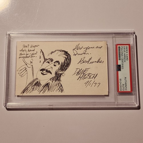 Dave Hirsch Signed Hand Drawn Sketch PSA DNA Cartionist Autograph ...