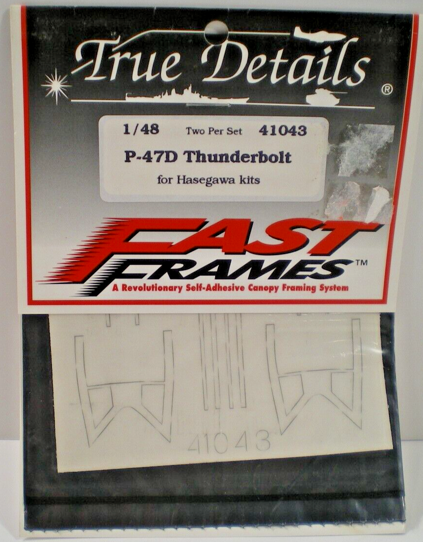 TRUE DETAILS FAST FRAMES 1/48 P-47D THUNDERBOLT PAINT MASKING SET 41043 ...