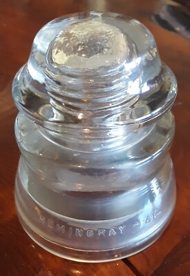 Vintage Hemingray 45 Made in USA 3-41 Clear Glass Electrical Insulator ...