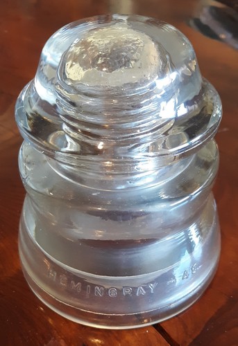 Vintage Hemingray 45 Made in USA 3-41 Clear Glass Electrical Insulator ...