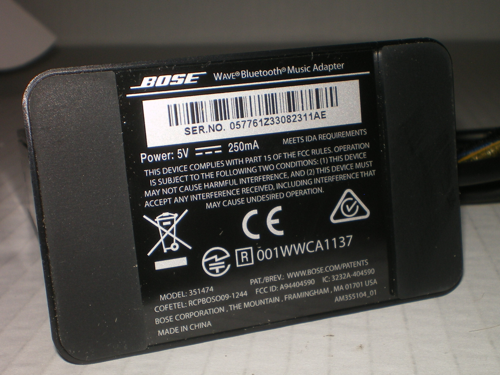 Bose Wave Bluetooth Music Adapter 351474-0010 w/Original Packaging ...