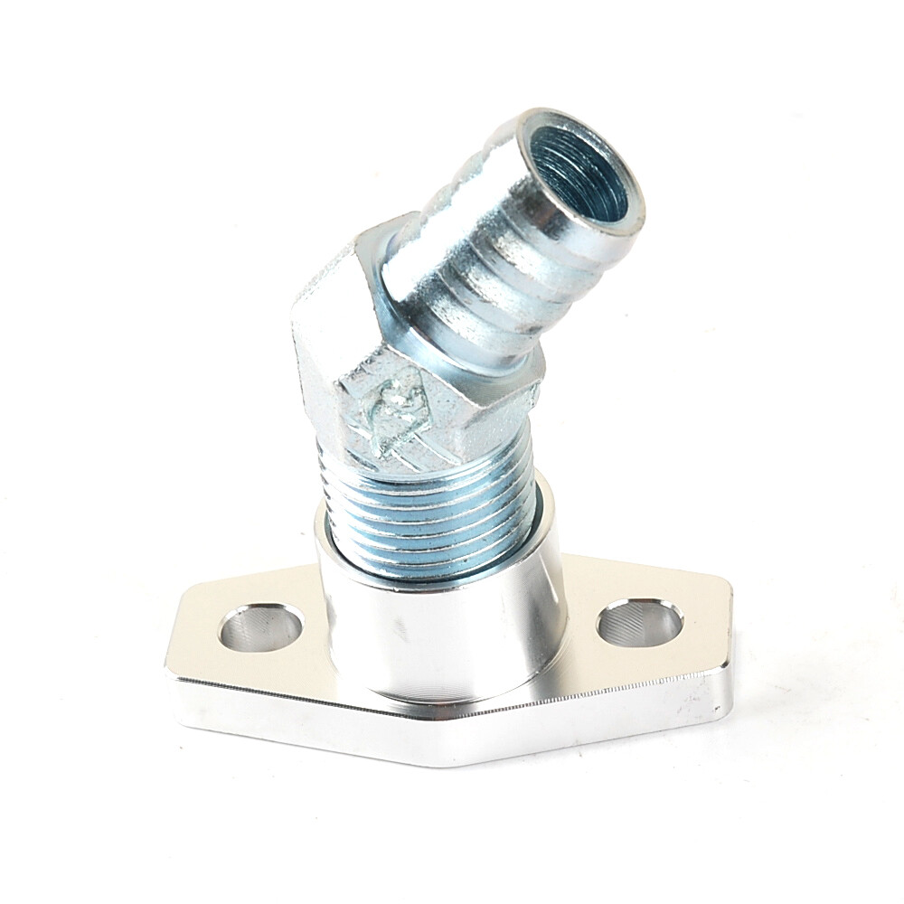 Aluminum Turbo Oil Return Flange &TD04 TD05 TD06 w/IHI RHF4 RHB4 45DEG ...
