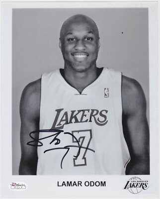 LAMAR ODOM SIGNED LA LAKERS TEAM ISSUED 8X10 PHOTO JSA STAMP OF ...
