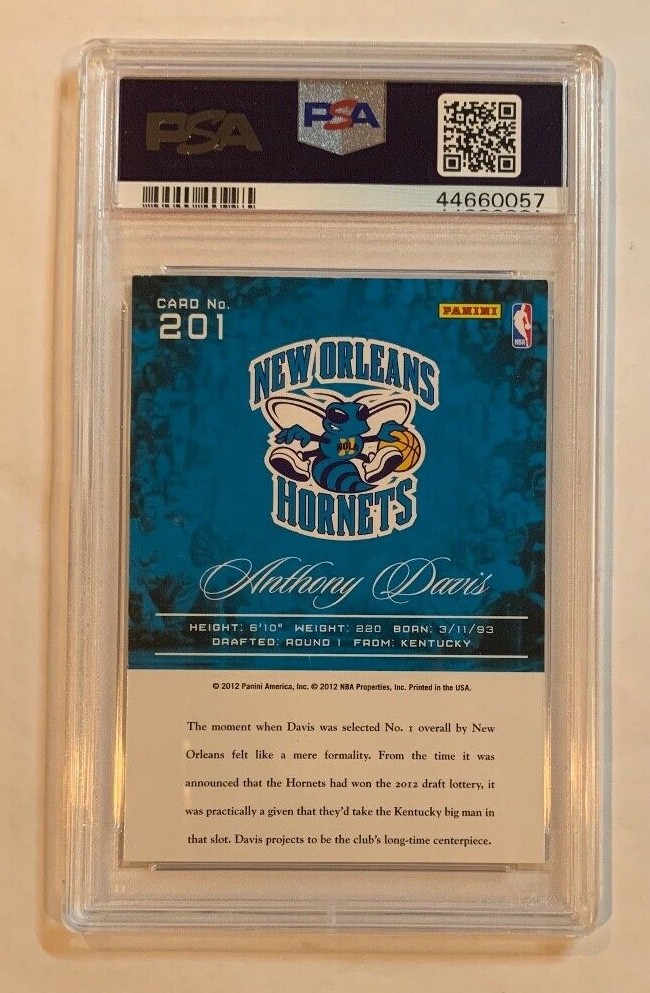 2012 Panini Prestige #201 Anthony Davis Rookie Card PSA 9 Mint | eBay