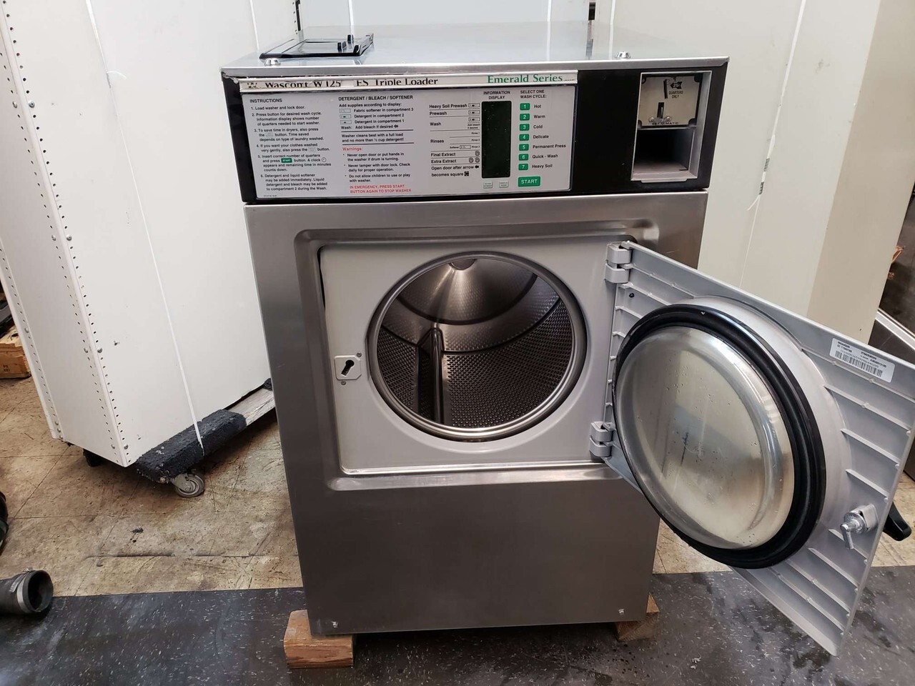 Wascomat Front Load Washer Coin Op, 3PH 208-240V, M/N: W125ES; S/N ...