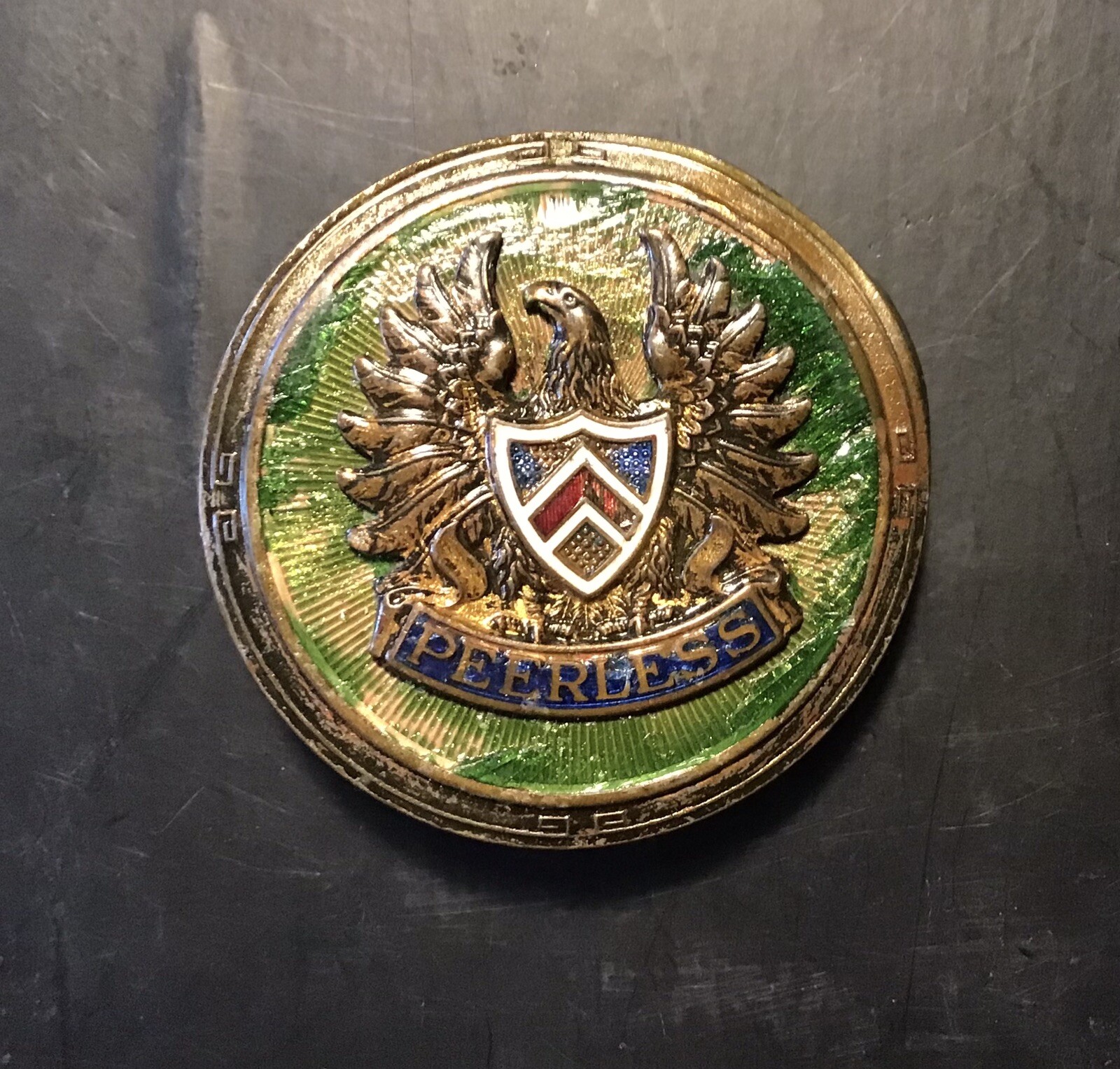 Original 1920s PEERLESS Antique Automobile Radiator emblem / Badge | eBay
