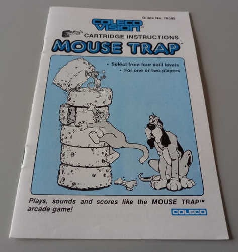 Notice en anglais pour jeu Colecovision "Mouse Trap" (n°1243V) | eBay
