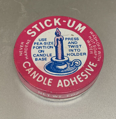 Stick-um Candle Adhesive Vintage Tin | eBay