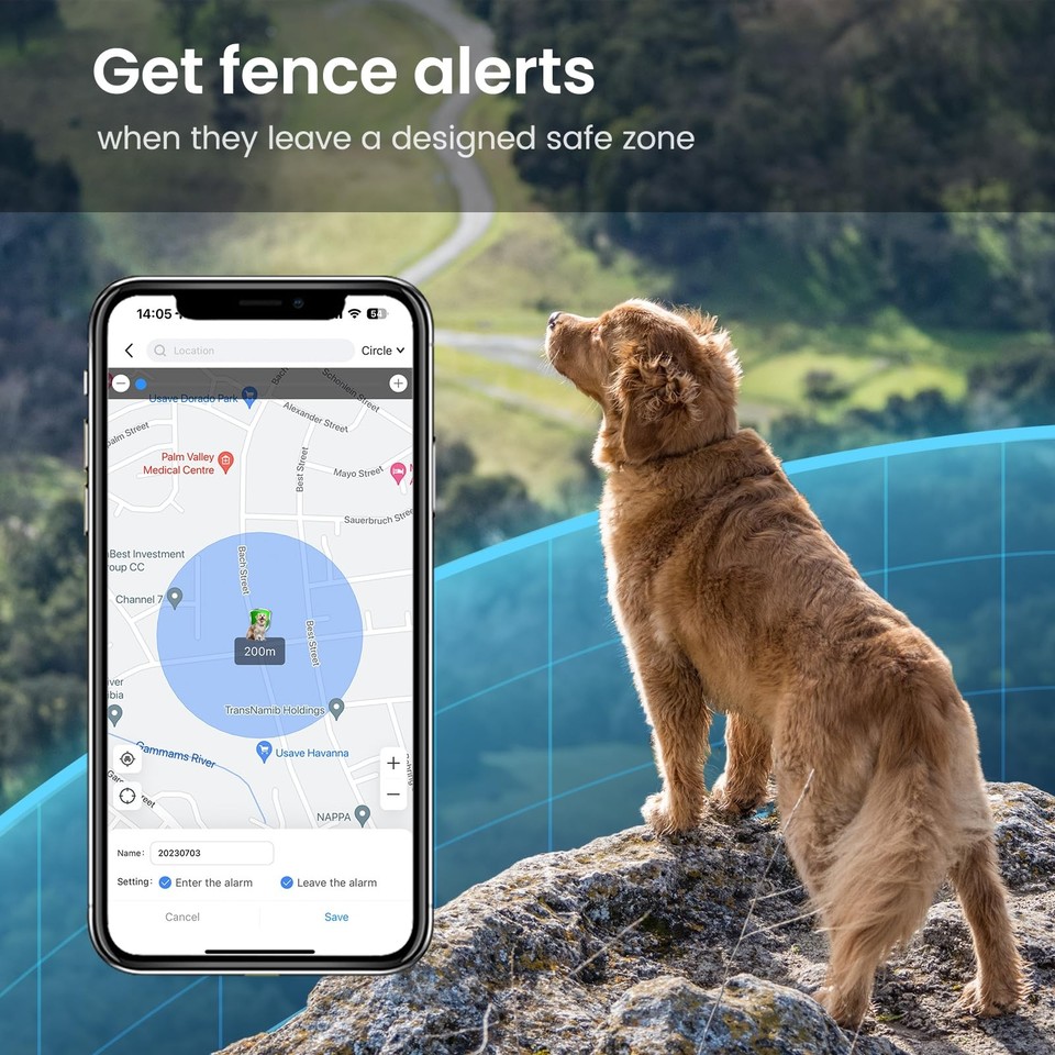 SEEWORLD Cat Tracker Mini GPS Pet Tracker for Dogs Cats Waterproof Real ...