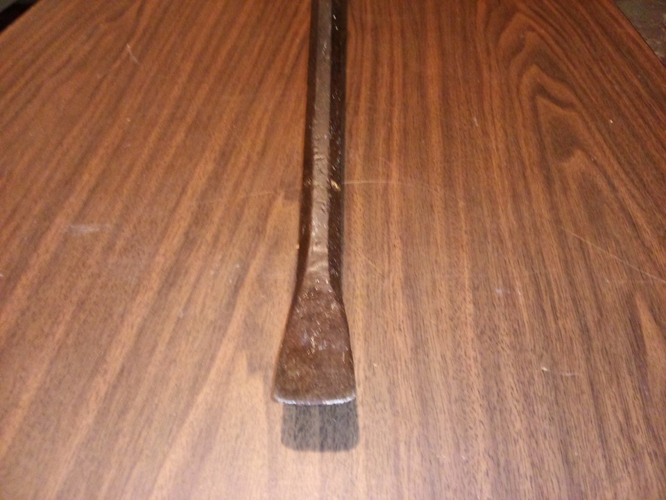 Vintage 27", 4Lb Pry Bar, or Crowbar, Wrecking Bar, Demo Bar. 2" Head ...