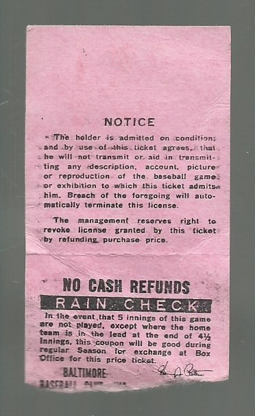 8/30/80 ANGELS VS ORIOLES TICKET STUB VG EDDIE MURRAY HOF CAREER HR ...
