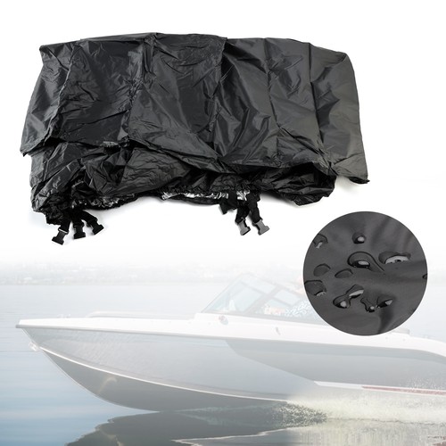 Universal Waterproof Duty Boat Cover 16-18Ft Black For Fishing Boat ...