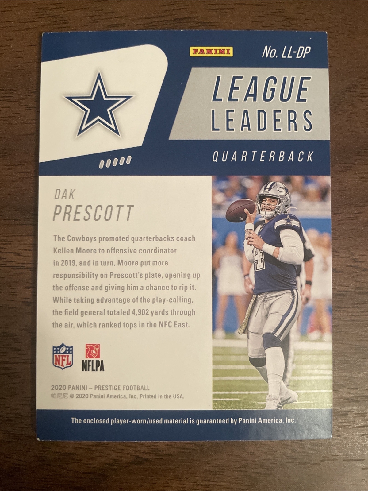 2020 Panini Prestige - League Leaders Dak Prescott #LL-DP (MEM) for ...