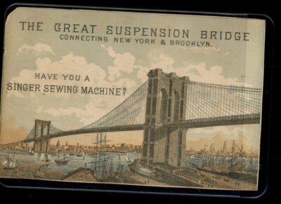 Ca. 1890 Singer Sewing Machine Advertising Trade Card featuring ...