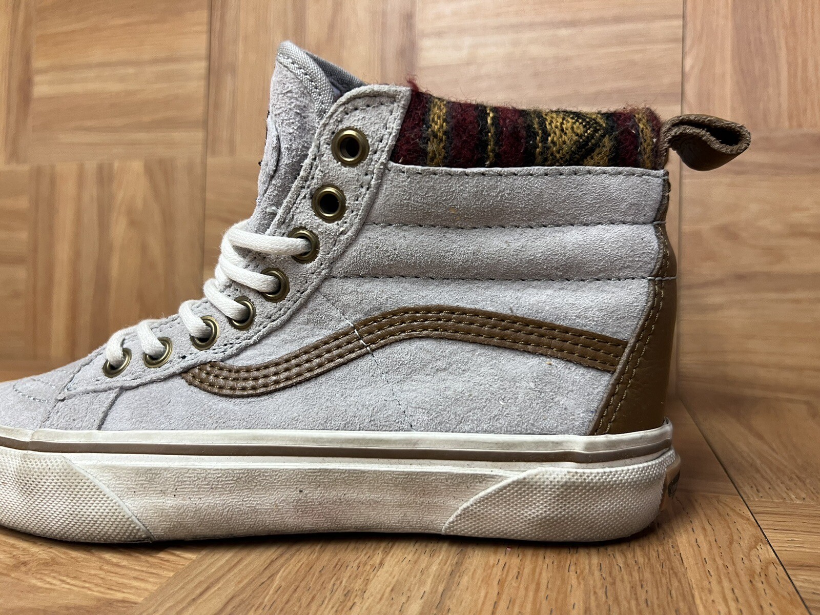 RARE🔥 VANS SK8-Hi MTE Sneakers Gray Western Lined Hi… - Gem