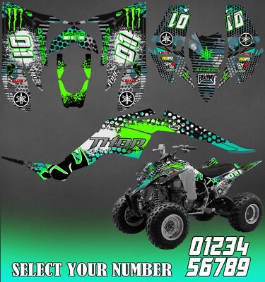 Yamaha Raptor 350 graphics kit 2004 2006 2009 to 2014 decals stickers ...