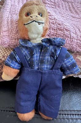Vintage C1970 8” German Plush Monkey Dressed Stuffed Animal Toy | eBay
