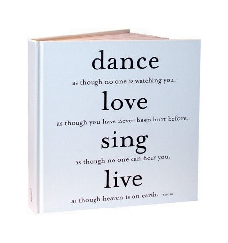 Dance, Love and Sing Journal from Quotable Cards Book The Fast Free ...