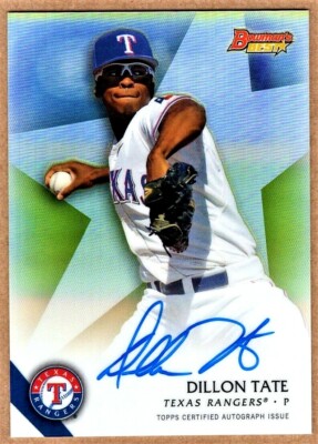 DILLON TATE - 2015 BOWMAN'S BEST OF 2015 REFRACTOR AUTOGRAPH RC | eBay