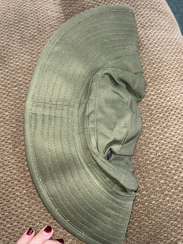 Vintage US Army Military OD Olive Green Boonie Bucket Rave Sun Hat 80s ...