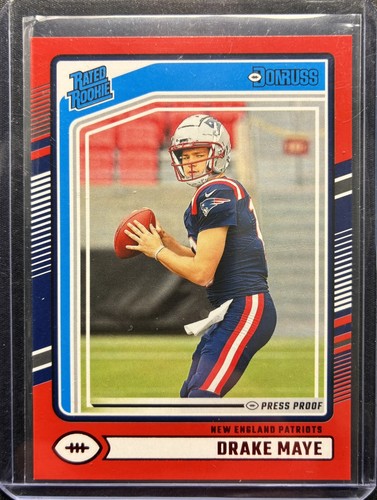 🥵2024 Panini Donruss Rated Rookie Drake Maye #379 Press Proof Red (RC ...