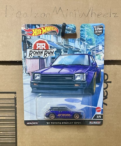 2022 Hot Wheels Car Culture Ronin Run '81 Toyota Starlet KP61 1:64 ...