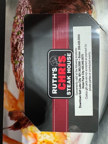 Ruth Chris Steakhouse Gift Card $100, only for specific locations Free ...