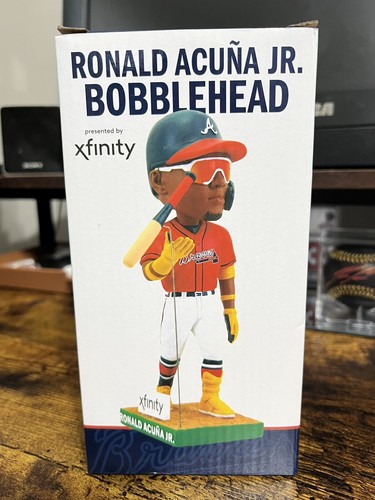 Ronald Acuna Jr. Bat Flip Bobblehead Atlanta Braves SGA 2022 Xfinity ...