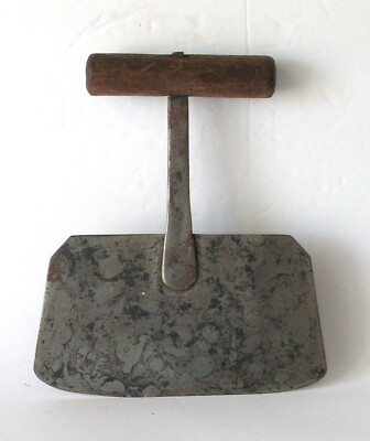 Antique 1800s Hand Forged Food Chopper with Wood Handle Kitchen Country ...