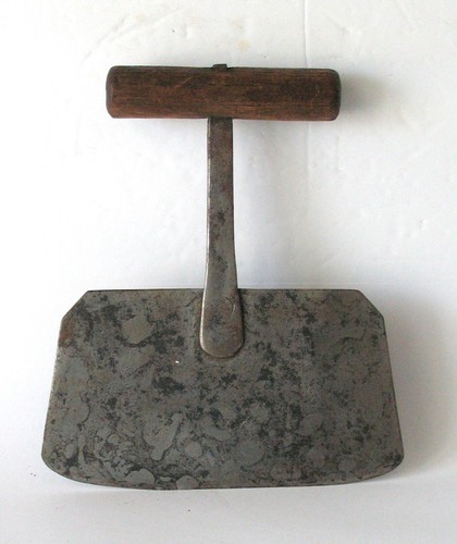 Antique 1800s Hand Forged Food Chopper with Wood Handle Kitchen Country ...
