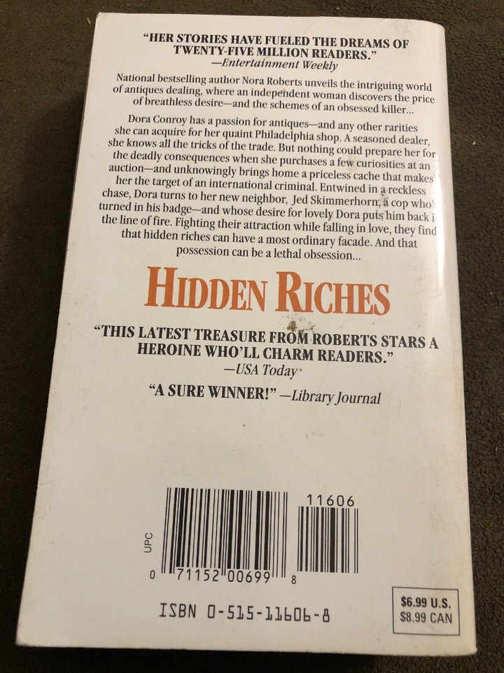 Hidden Riches by Nora Roberts, c. 1995, Paperback | eBay