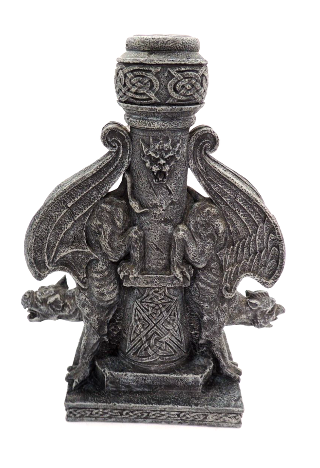 Pacific Giftware Gargoyle Candle Holder Growling Double Gargoyle Statue ...