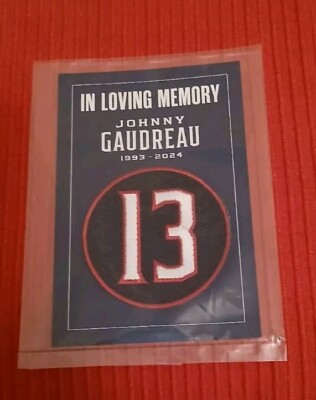 Columbus Blue Jackets Johnny Gaudreau #13 Tribute Hockey Jersey Patch ...