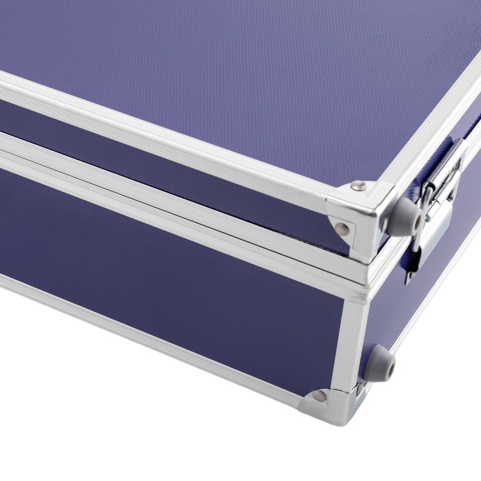 100 Graded Certified Coin Slab Aluminum Blue Storage Travel Box ...