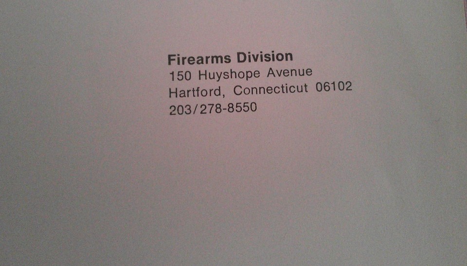 Genuine Colt Industries Firearms Division Letter Signed by C.E. Warner ...
