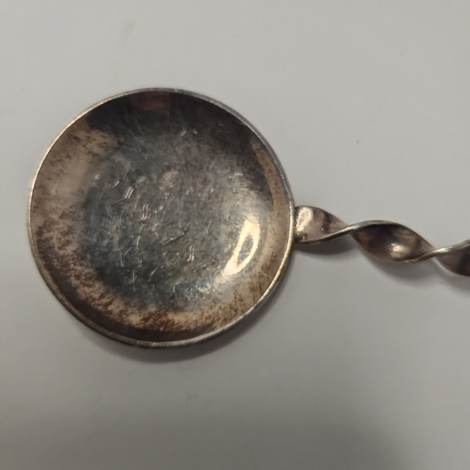 VTG Norway Silver Bonbon Spoon T.K. 40G Silverplate Twisted Handle ...