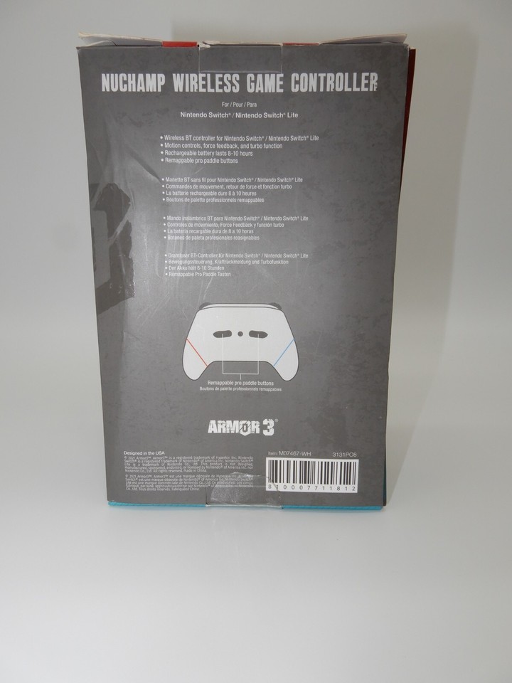 Armor3 NuChamp Wireless Controller Switch/Lite - White | eBay