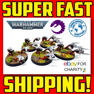 #2💥⚔️👽 5 pro painted Tyranid Genestealer Cult RIPPER SWARM BASES ...