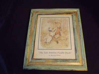 Beatrix Potter FRAMED PICTURE nursery JEMIMA PUDDLE DUCK & Mr. TOD FOX ...
