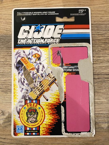 Vintage GI Joe Action Force STORM SHADOW UK FULL FILE BACKING CARD 30 ...