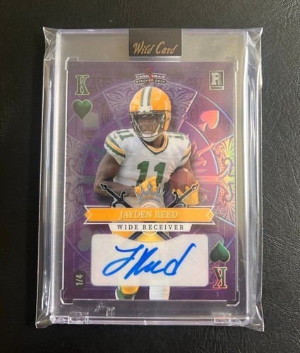 2023 Wild Card 5 Card Draw Stacked Deck King of Hearts Jayden Reed Auto ...