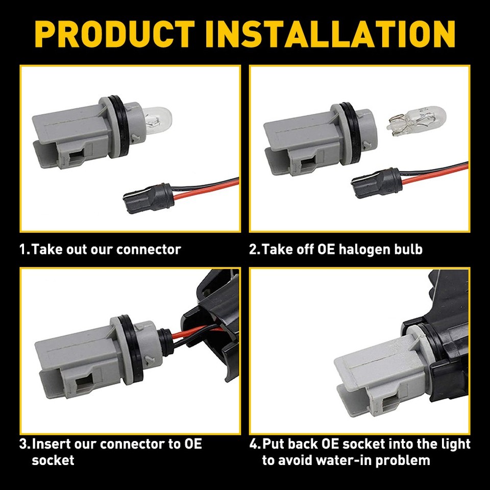 fit 2010-2015 Chevrolet Side Camaro Lamp Marker Light LED Amber Red ...