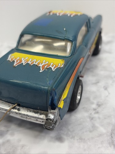 Vintage YCT Pull String Car 1957 Chevy Hot Rod Racer Toy Car. | eBay
