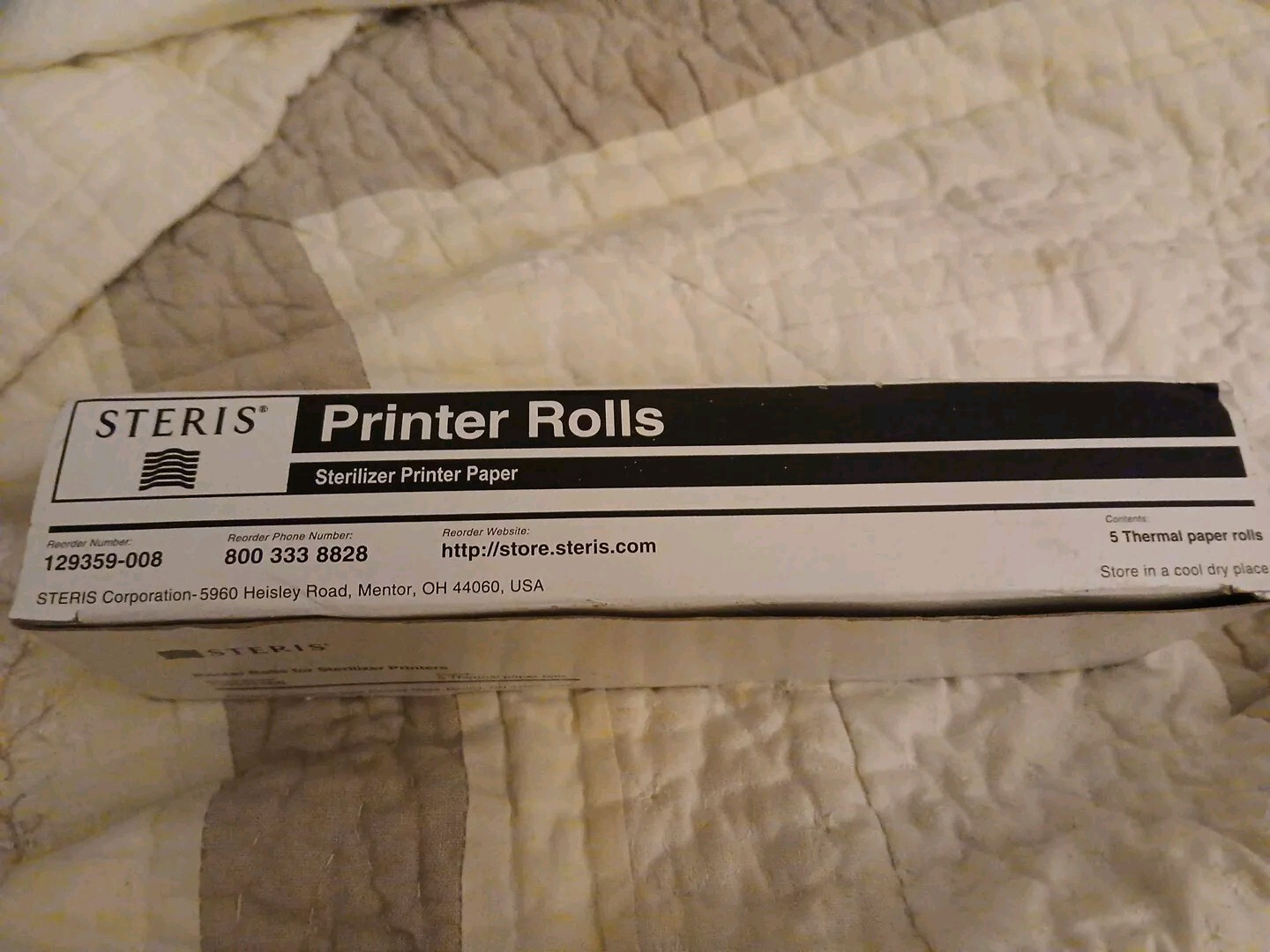 5pk STERIS Sterilizer Thermal Printer Paper 129359-008 Amsco Eagle 3000 ...