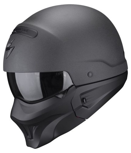 SCORPION EXO MATT BLACK MOTORCYCLE MOTORBIKE HELMET OPEN FACED | eBay UK